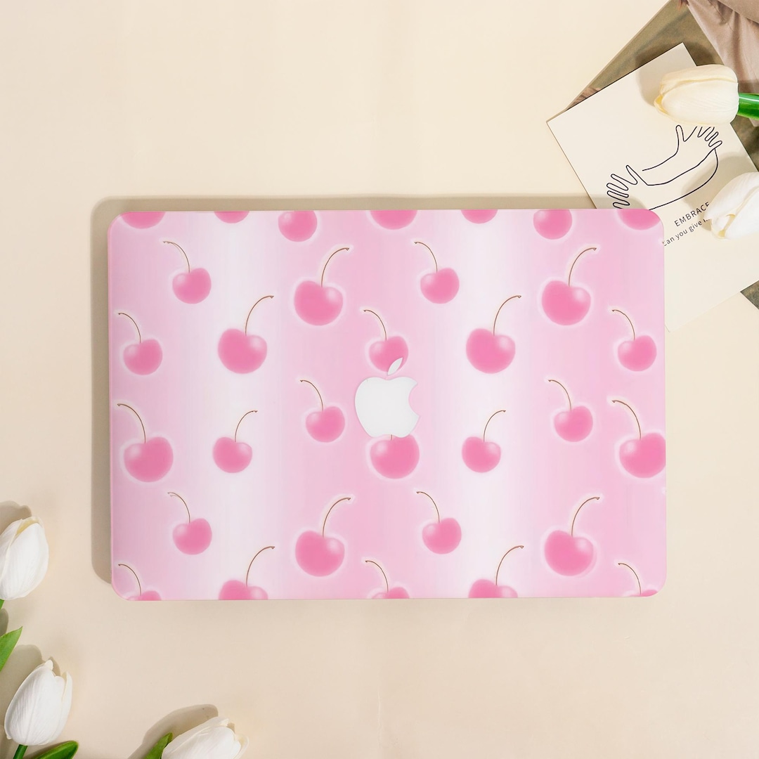Pink Juicy Apple Fosted Custom MacBook Protective Case for Mac Air 15/ ...