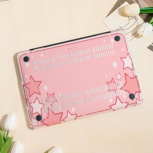Pink Stars Shining Frame MacBook Protective Case for MacBook Air 15/13 ...