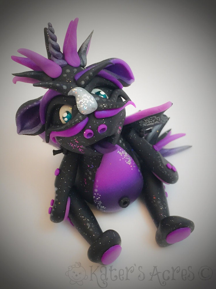 Polymer Clay Galaxy Dragon 'andromeda' Limited Edition Handmade ...