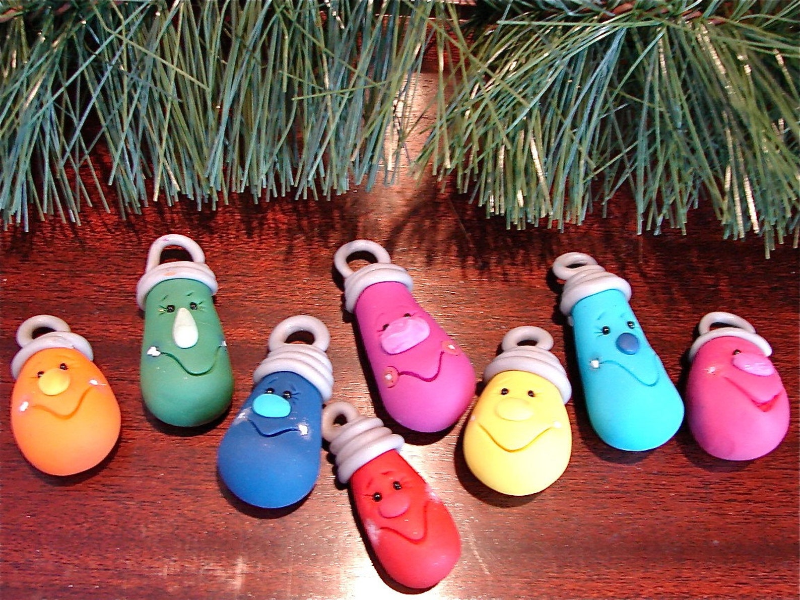 LIGHT BULB Christmas Ornament - Polymer Clay Gift - Made to Order - Etsy