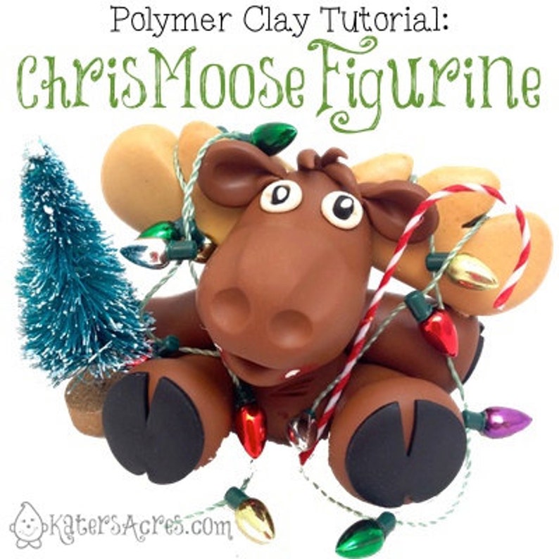 Polymer Clay Christmas Moose Figurine Tutorial - Also for Fondant ...