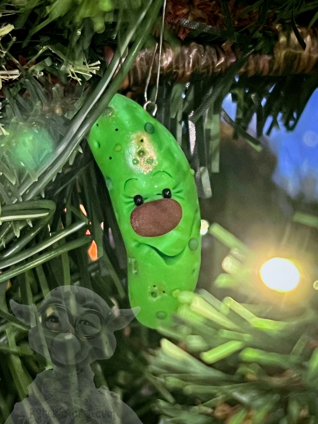 CHRISTMAS PICKLE - Polymer Clay Ornament - German Christmas Tradition ...