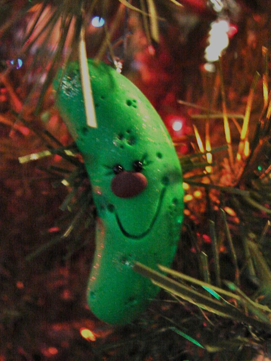 CHRISTMAS PICKLE Polymer Clay Ornament German Christmas - Etsy