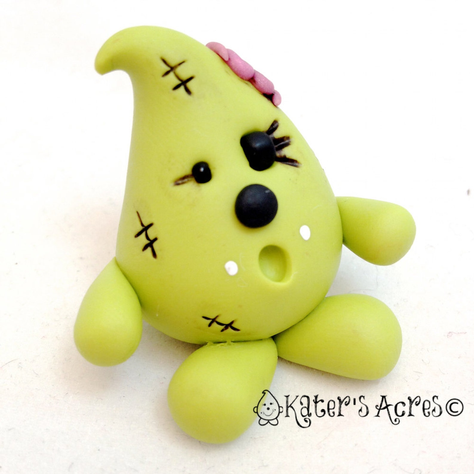 Zombie PARKER Figurine - Polymer Clay Whimsical Character Figure - Etsy