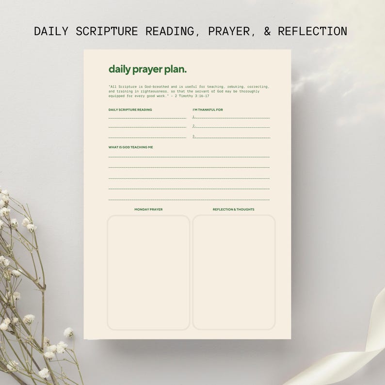 Digital Prayer Journal / Printable Prayer / Journal Daily Plan / Prayer Journal / Digital ...