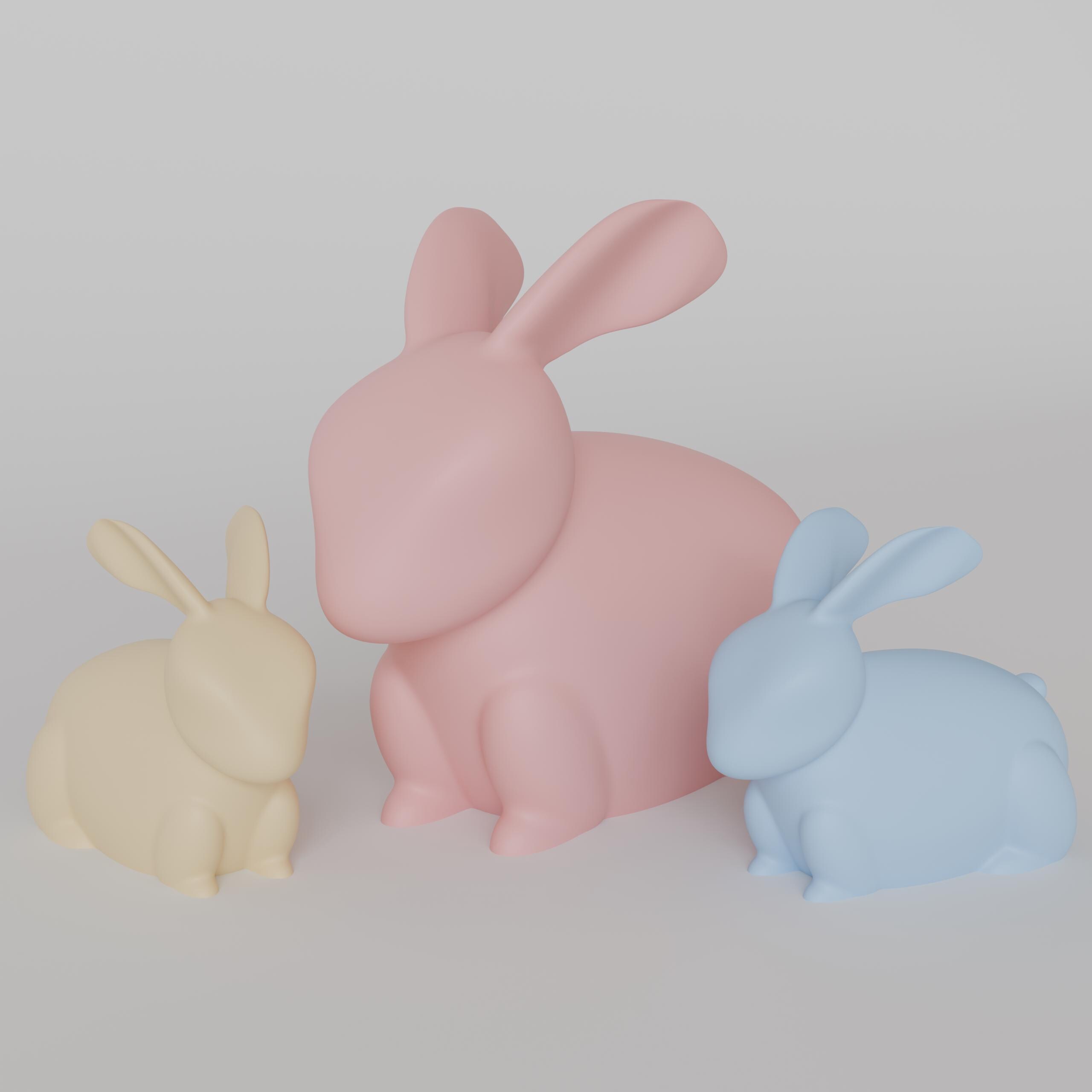Easter Decor 3D Print File Easter Bunny STL 3D Print Cute Rabbit Decor ...