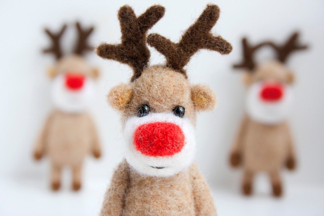 Felted Reindeer Christmas Ornament - Etsy