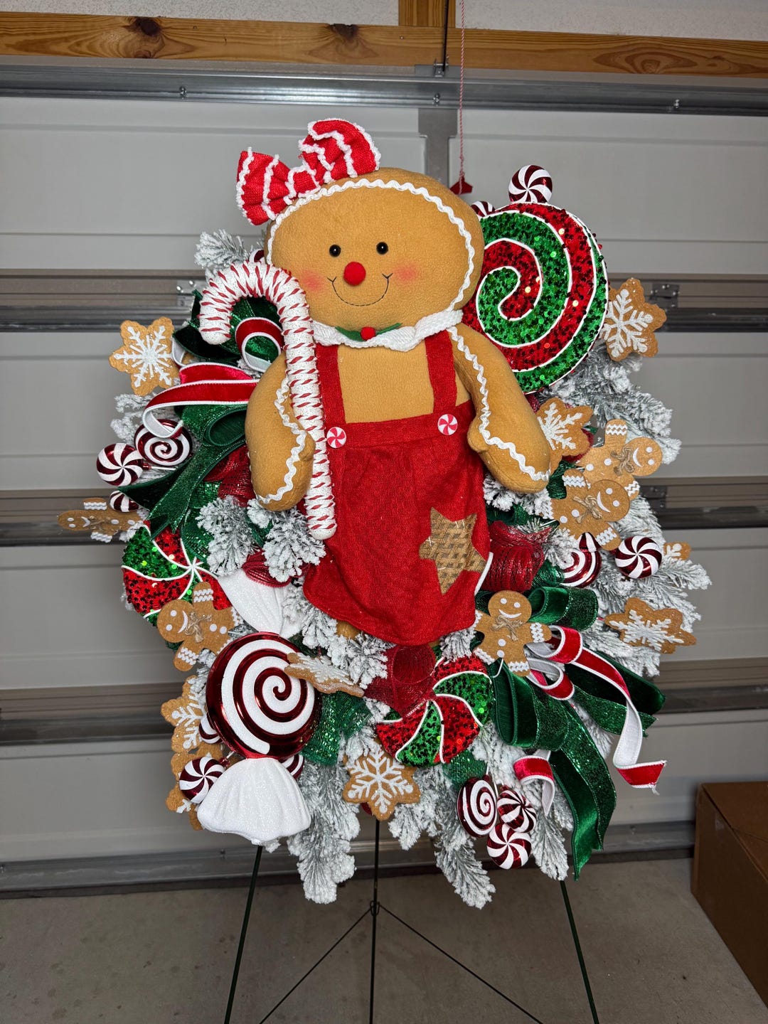 Gingerbread Girl Christmas Wreath - Etsy