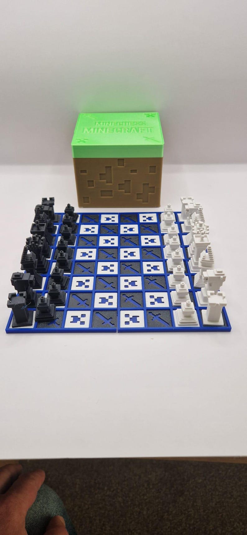 Minecraft Chess Set With Box - Etsy
