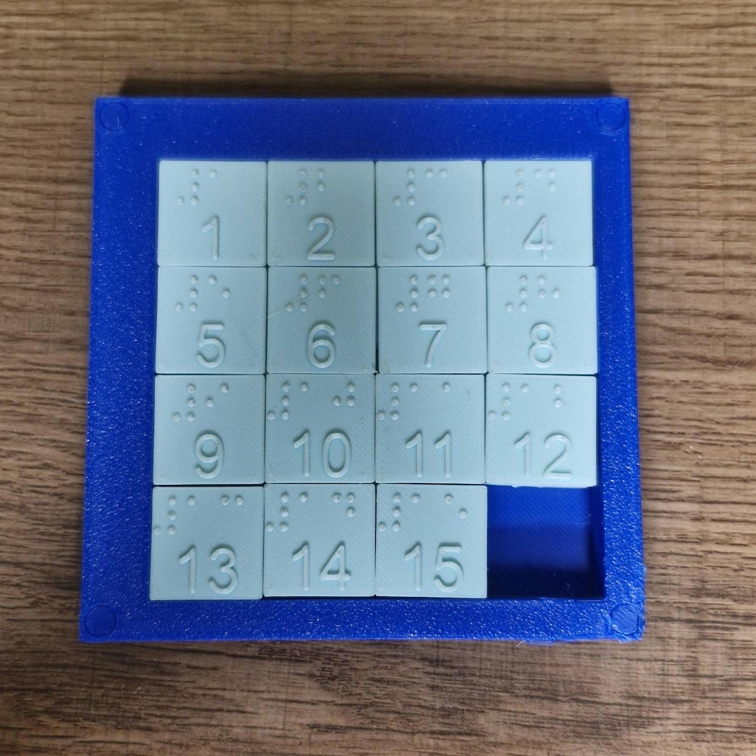 Braile 15 Number Slider Puzzle Tactile Game - Etsy