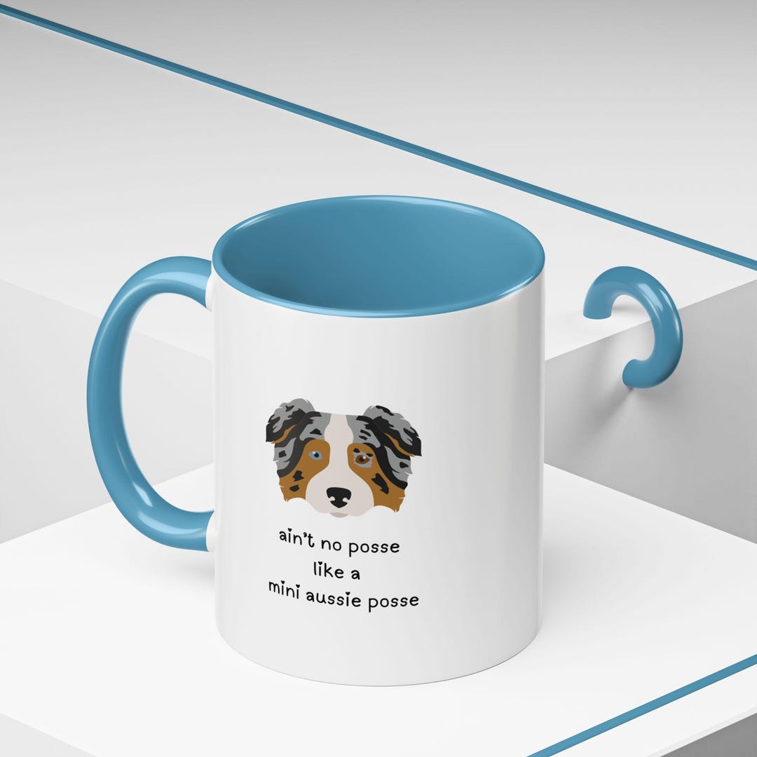 Mini Aussie Posse Coffee Mug | Cute Mini Aussie Lover Gift | Black ...