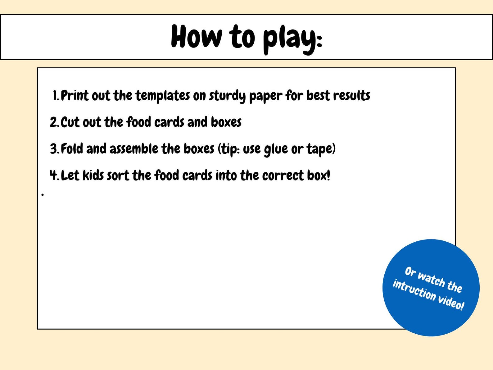 Healthy & Unhealthy Food Sorting Game-fun Printable Activity for Kids ...