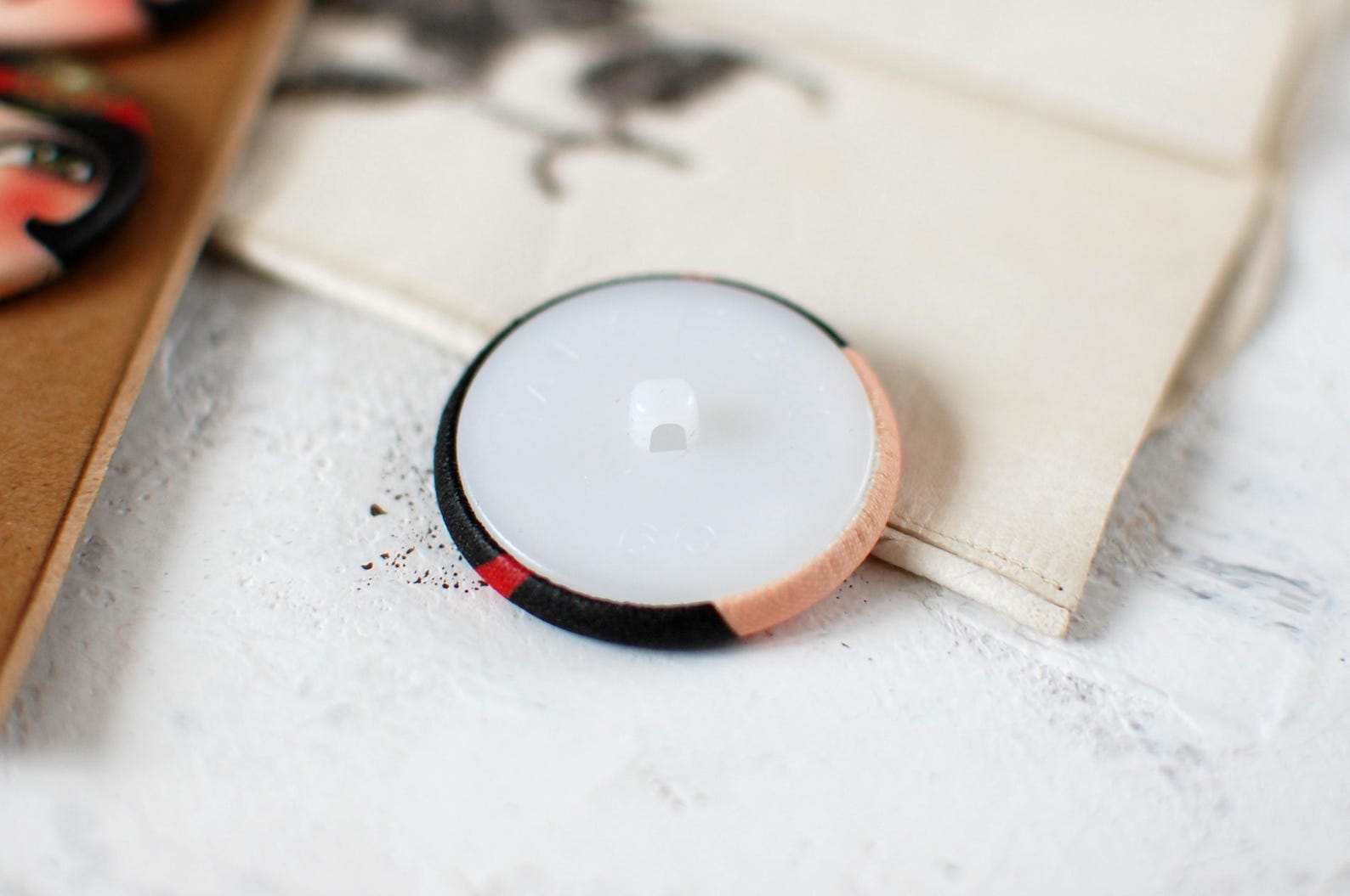 Art Deco Buttons Fabric Doll Face Button Нandmade Buttons 20s Style ...