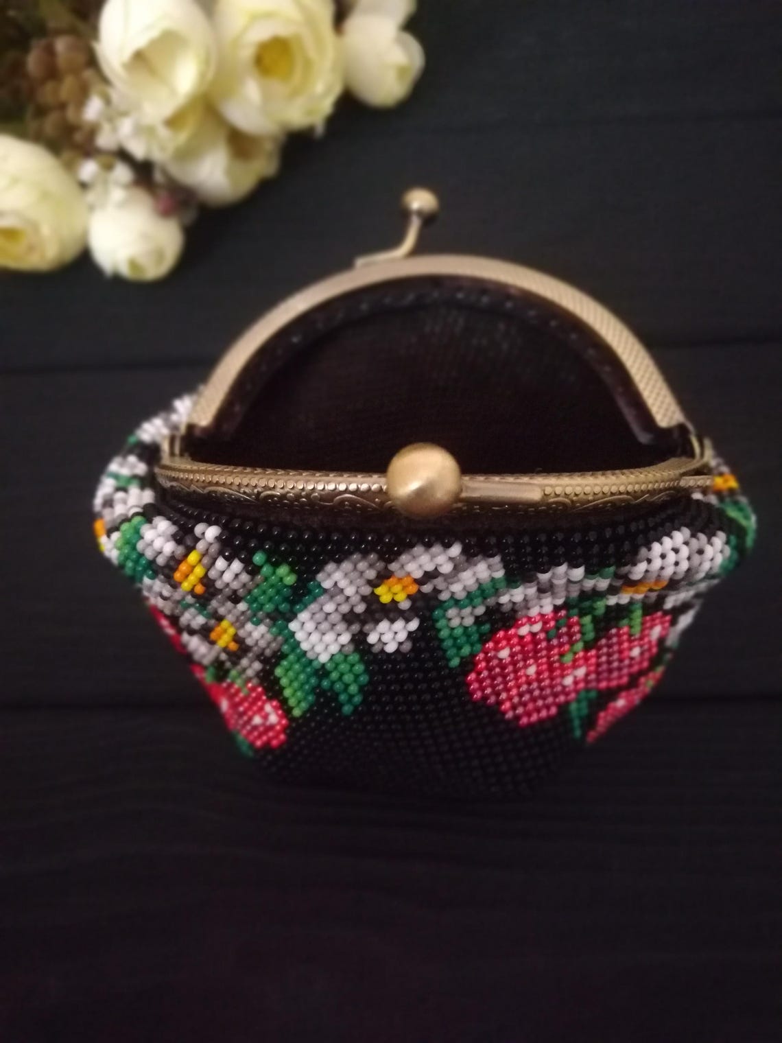 Cherry PDF Bead Crochet Pattern – Cute Beaded Wallet With Bow, Coin ...