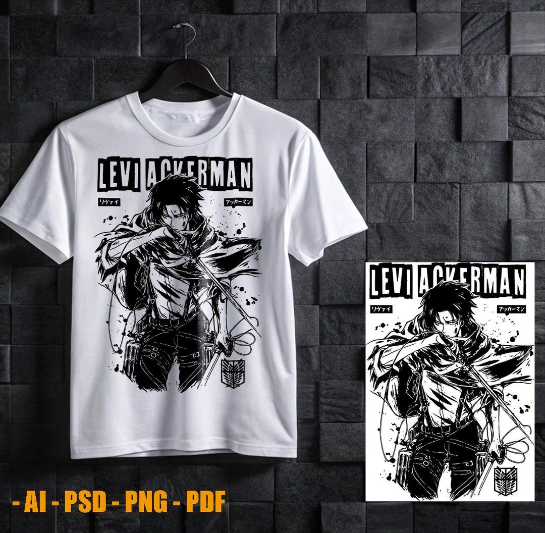 Shingeki No Kyojin Levi Ackerman Svg Vector - Etsy