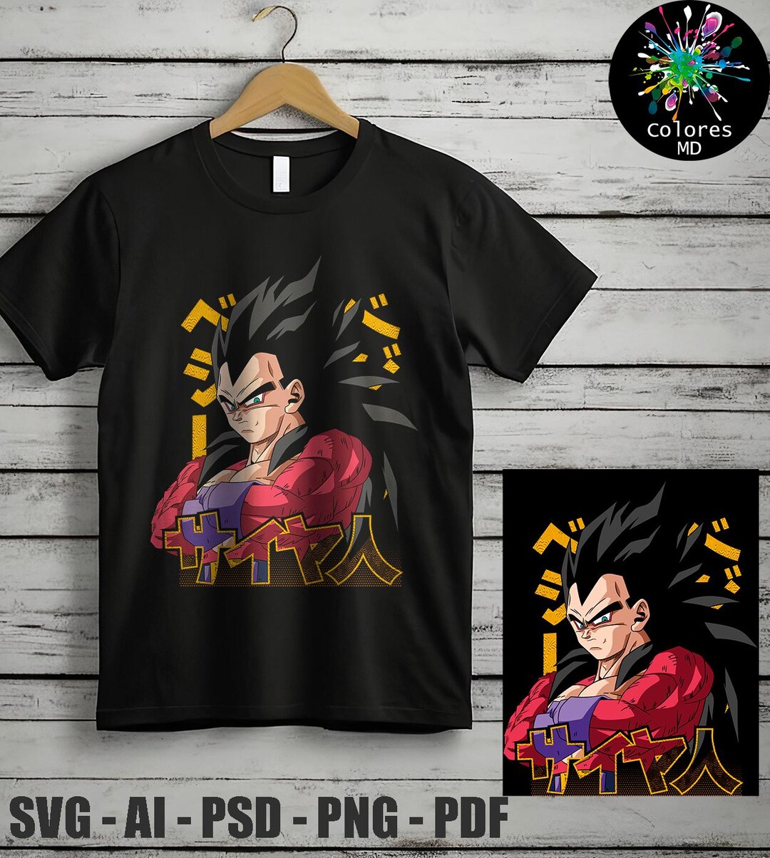 Dragon Ball Vegeta Ssj4k Svg Vector - Etsy