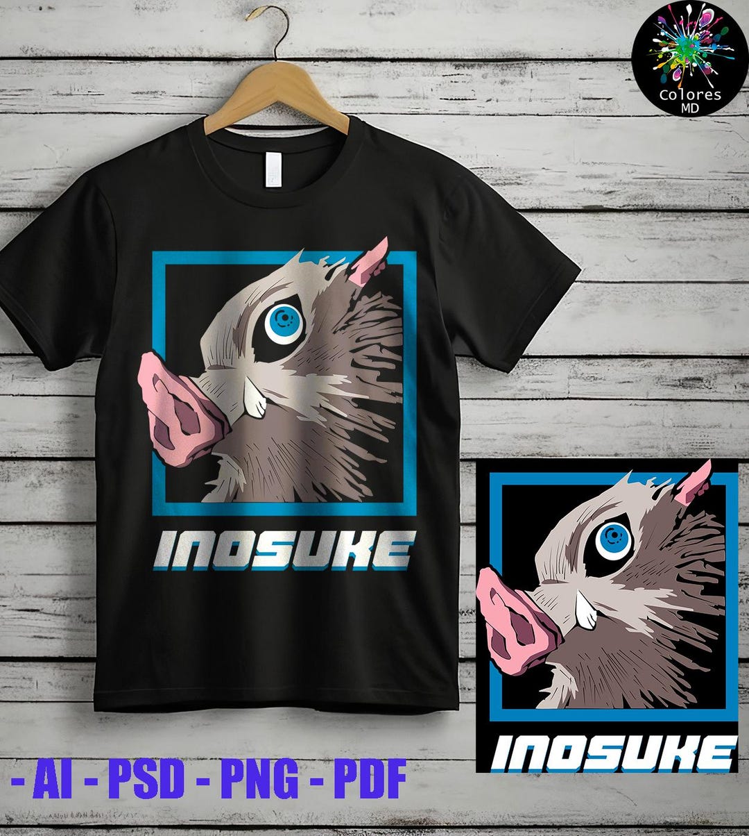 Kimetsu No Yaiba Demon Slayer Inosuke Svg Vector - Etsy