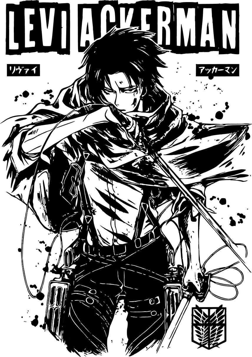 Shingeki No Kyojin Levi Ackerman Svg Vector - Etsy