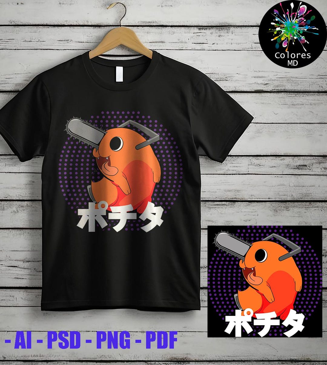 Chainsaw Man Pochita Svg Vector - Etsy