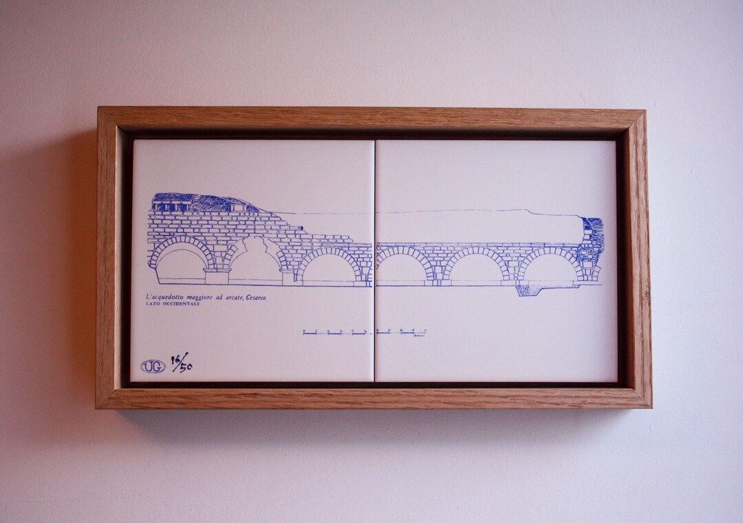 Aqueduct of Caesarea Ceramic Tile Art – Historical Handmade Screen ...
