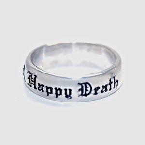 Mourning Ring A Good Life and A Happy Death Memento Mori Jewelry Made ...