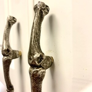 Skeleton Middle Finger Drawer Pull Cabinet Knob Silver Ox Metal Made in ...