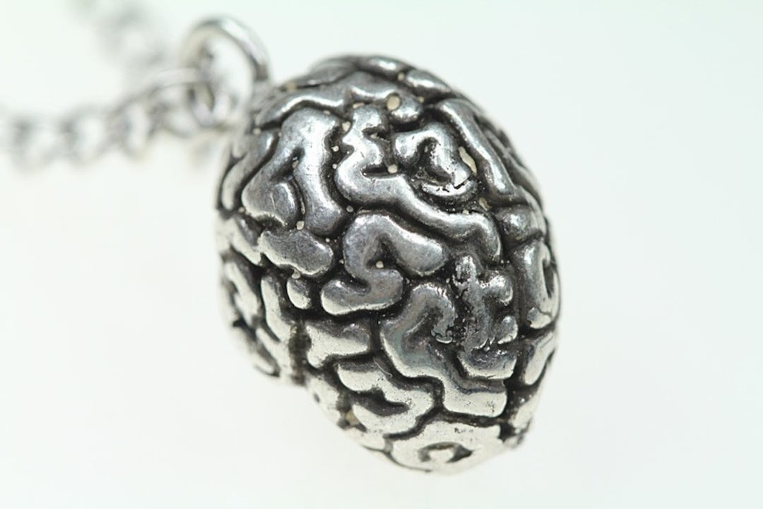 Brain Necklace, (silver-plated Metal,antique Finish) 24" Silver-plated ...