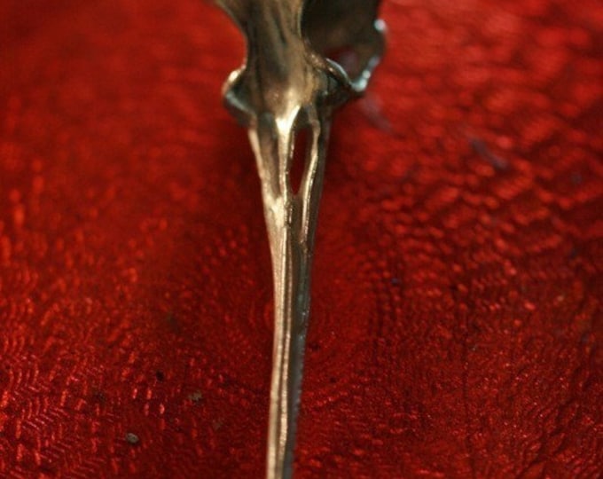 Humming Bird Skull Necklace in Silver - Etsy