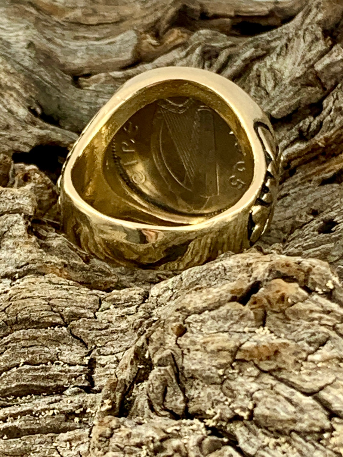 14k Gold Irish Rabbit Coin Ring - Handmade in NYC - Etsy