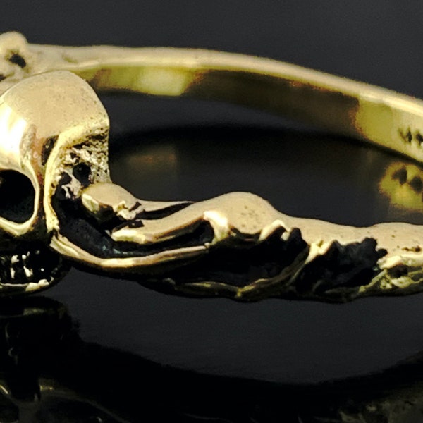 Gold Skull Ring - Etsy