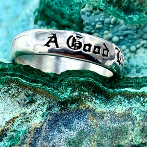 Mourning Ring A Good Life and A Happy Death Memento Mori Jewelry Made ...