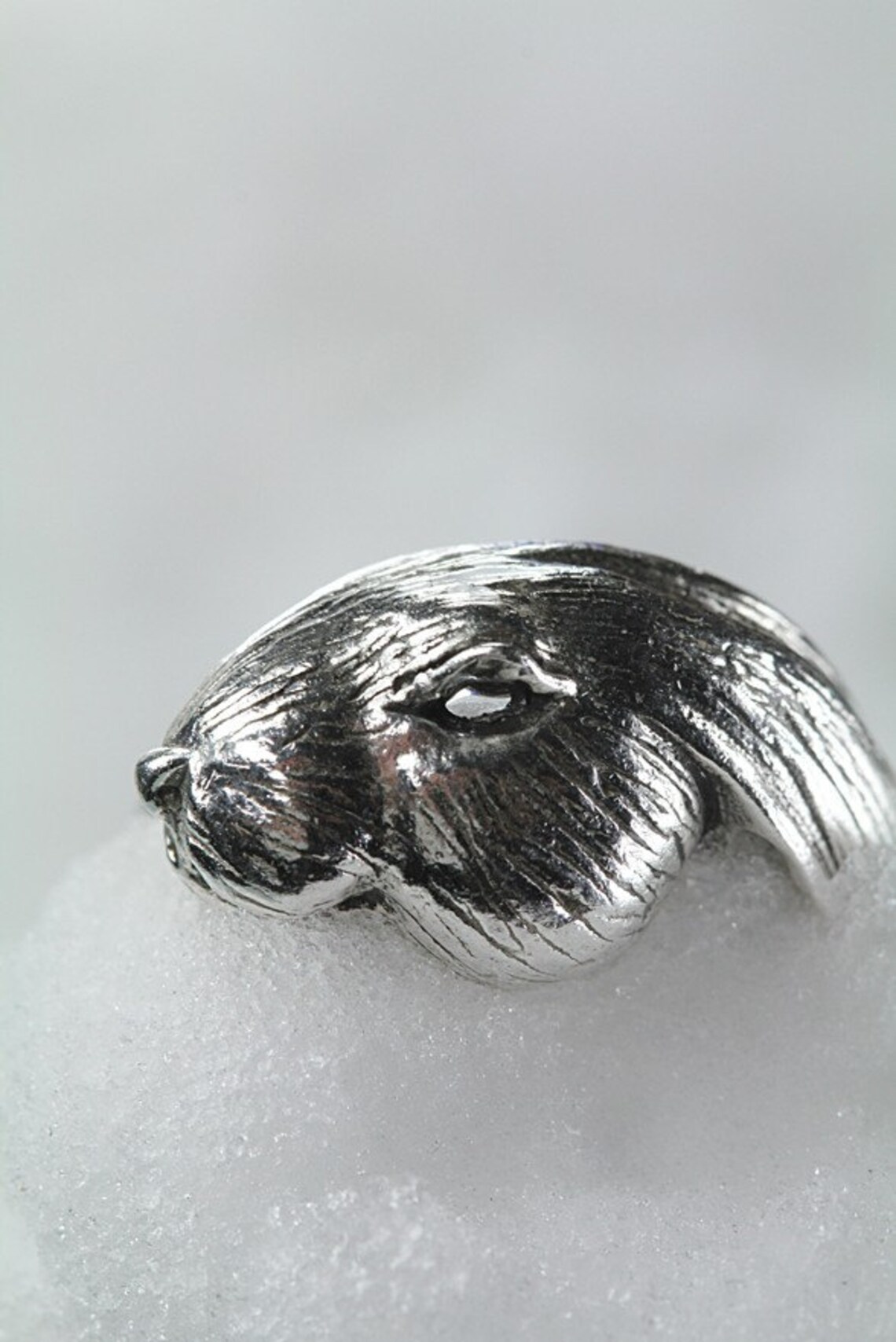 Rabbit Ring in Sterling Silver - Etsy