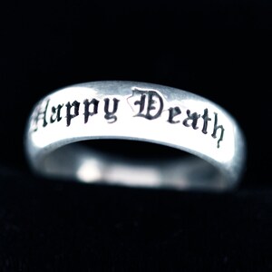 Mourning Ring A Good Life and A Happy Death Memento Mori Jewelry Made ...