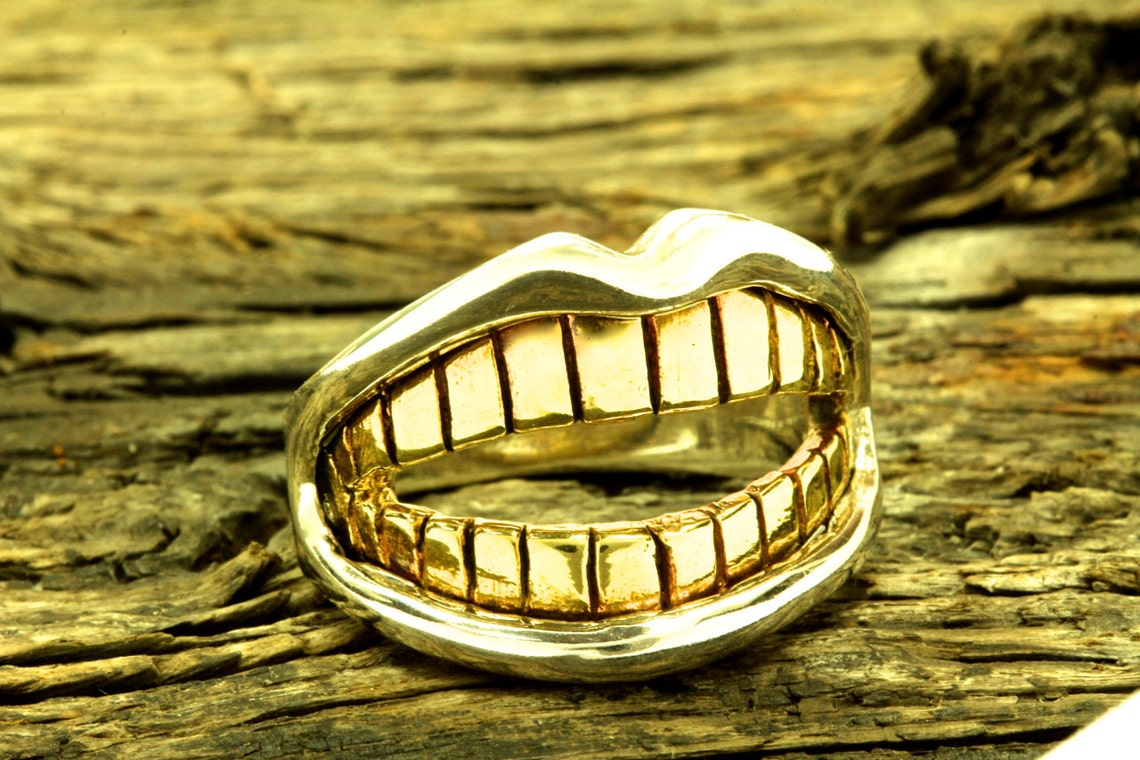 Smiley Teeth Ring Sterling Silver Made in NYC - Etsy