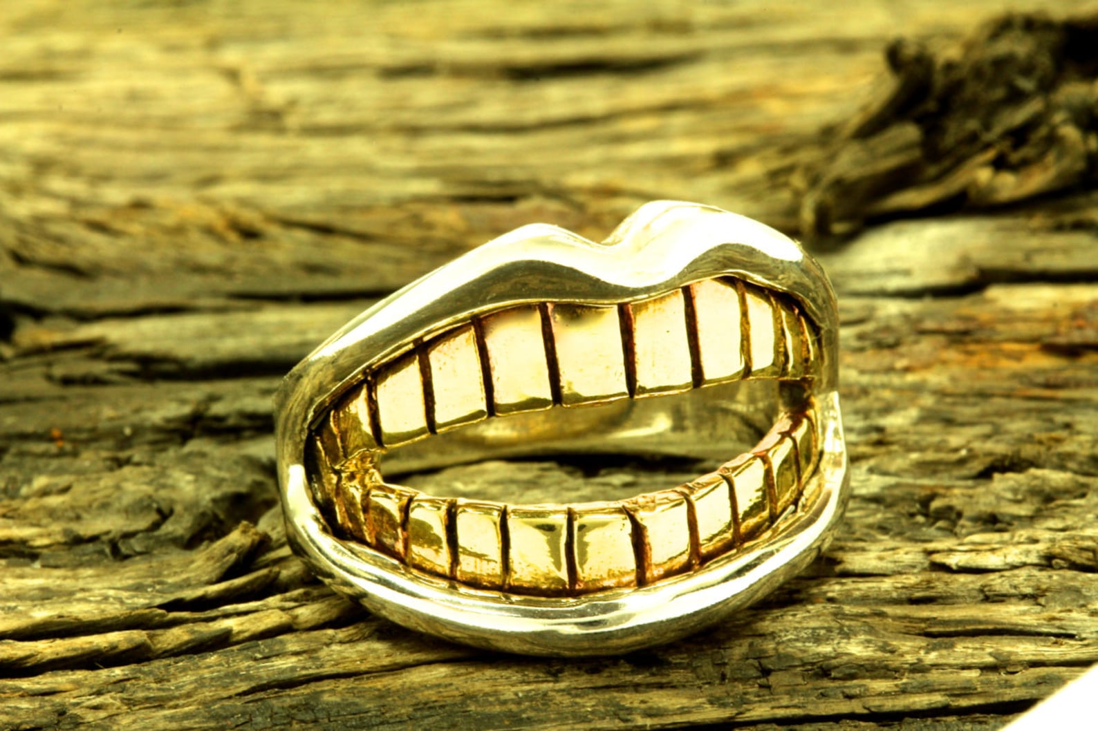 Smiley Teeth Ring Sterling Silver Made in NYC - Etsy