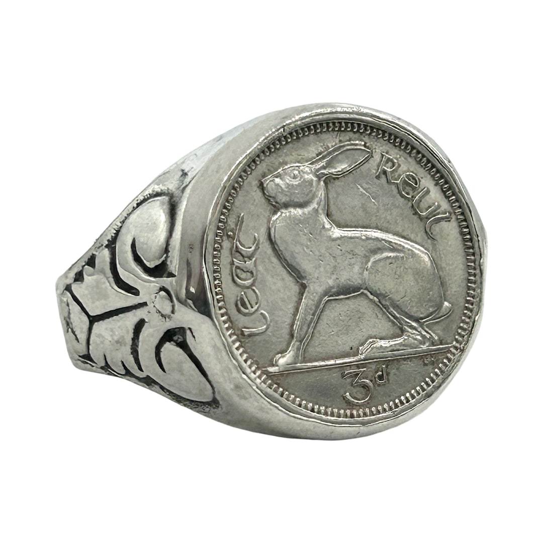 Irish Rabbit Coin Ring Sterling Silver Coin Rings by Blue Bayer Design ...