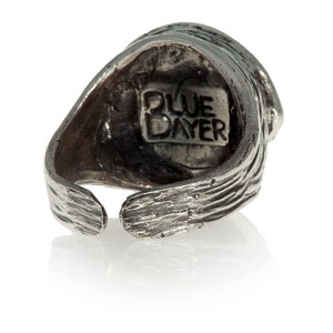 Adjustable Sterling Silver Evil Eye Ring - Hand Oxidized - Etsy