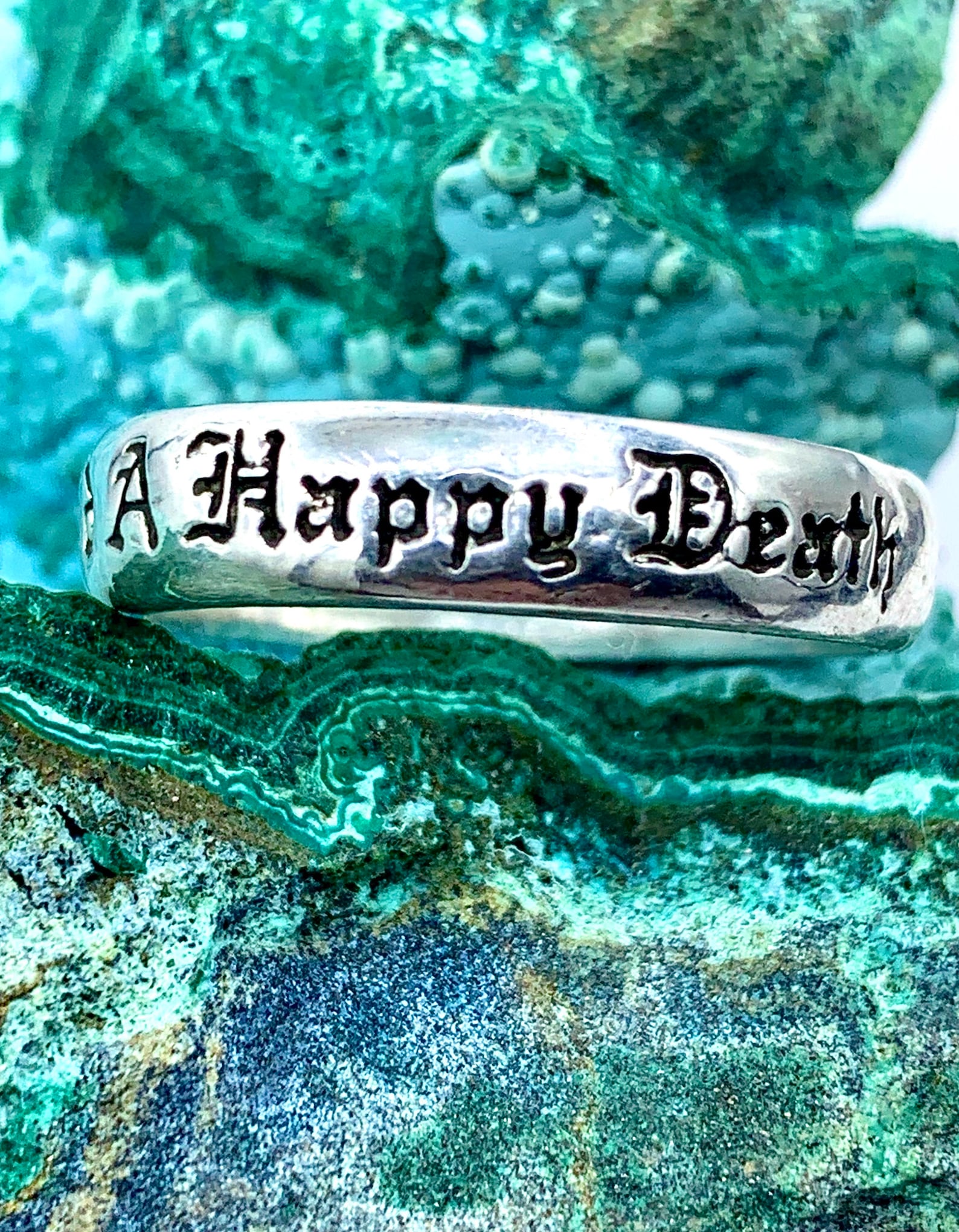 Mourning Ring A Good Life and A Happy Death Memento Mori - Etsy