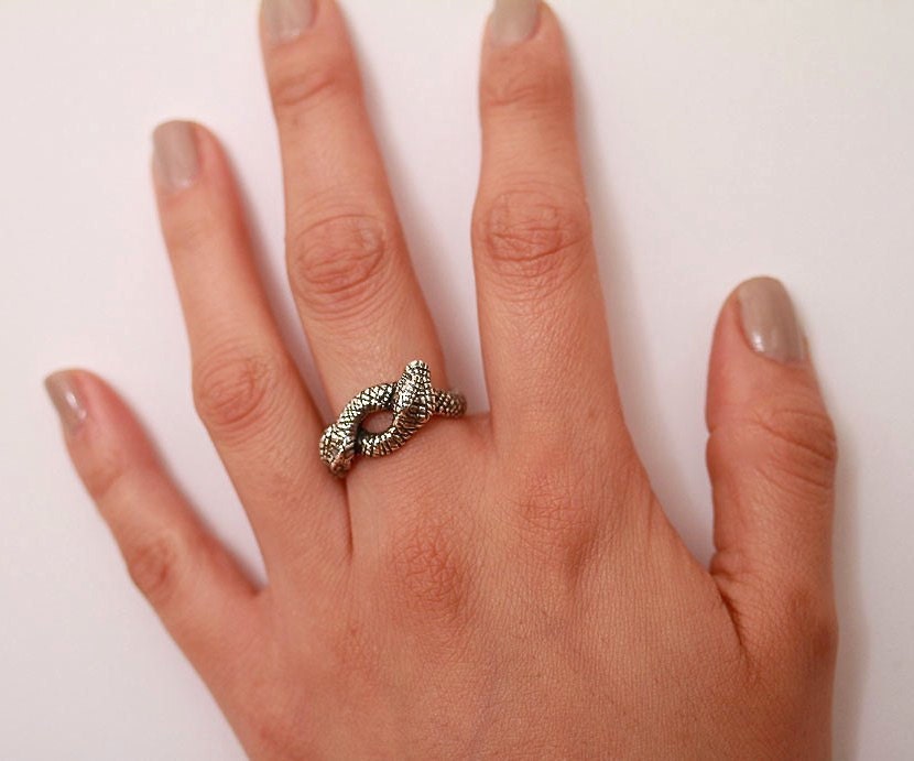 14k Gold Double Snake Ring Victorian Snake Ring Made in NYC | Etsy