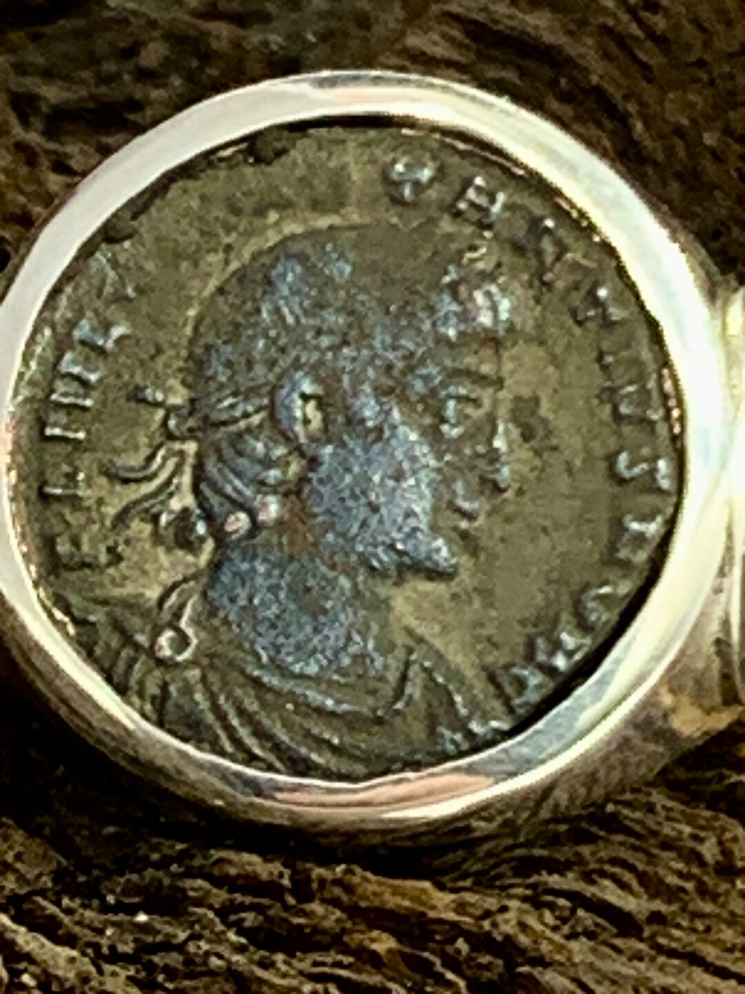 Real Roman Coin Ring Sterling Silver Made in NYC Blue Bayer Design One ...