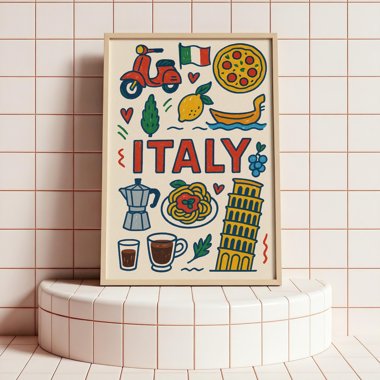 Italy Wall Art Print Digital Download, Italian Food & Travel ...
