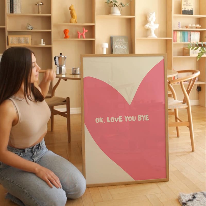 Love You, Bye Sign - Etsy