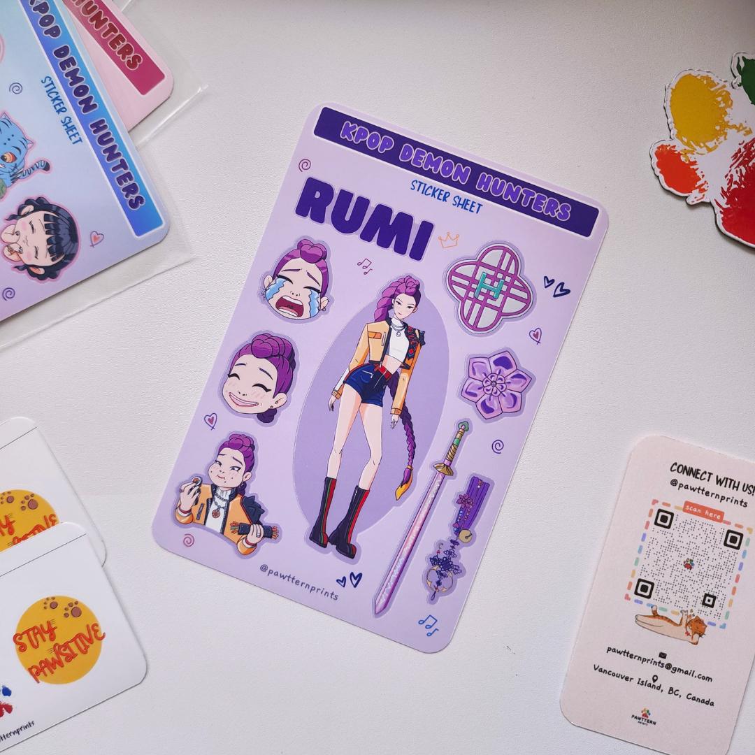 Kpop Trio Hunters Fan Art Sticker Sheet | Vinyl Sticker | Kawaii ...
