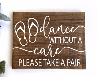 Dancing Feet Flip Flops for Guests Sign Wedding Treat - Etsy