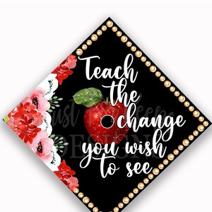 Printable Grad Cap Topper DIY Graduation Cap Topper Teach | Etsy