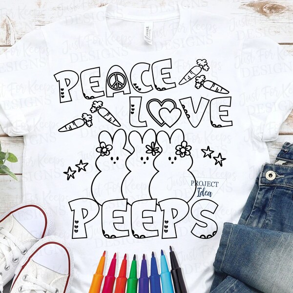 Peace Love Peeps Svg - Etsy