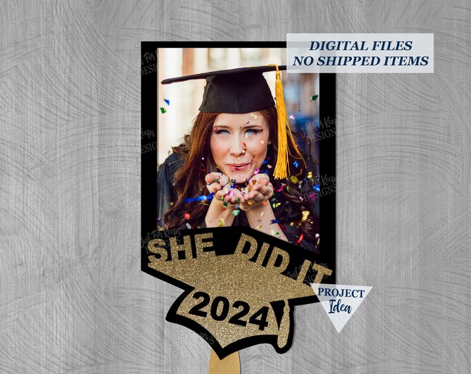 Graduation Fan SVG, Graduation Centerpiece SVG, DIY Graduation Photo ...