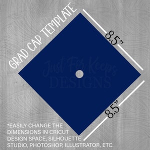 Navy Blue Grad Cap Template, Graduation Cap SVG, DIY Graduation Cap ...