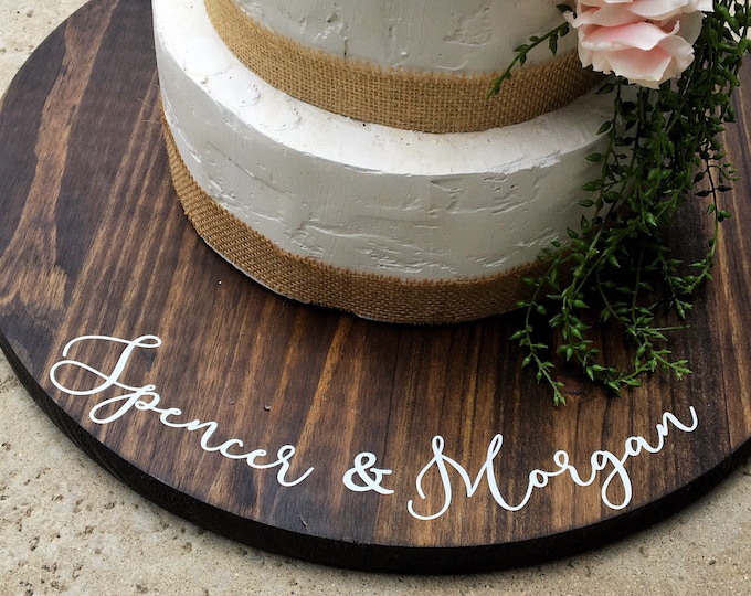 Personalized Round Wedding Cake Stand Wedding Cake Stand - Etsy