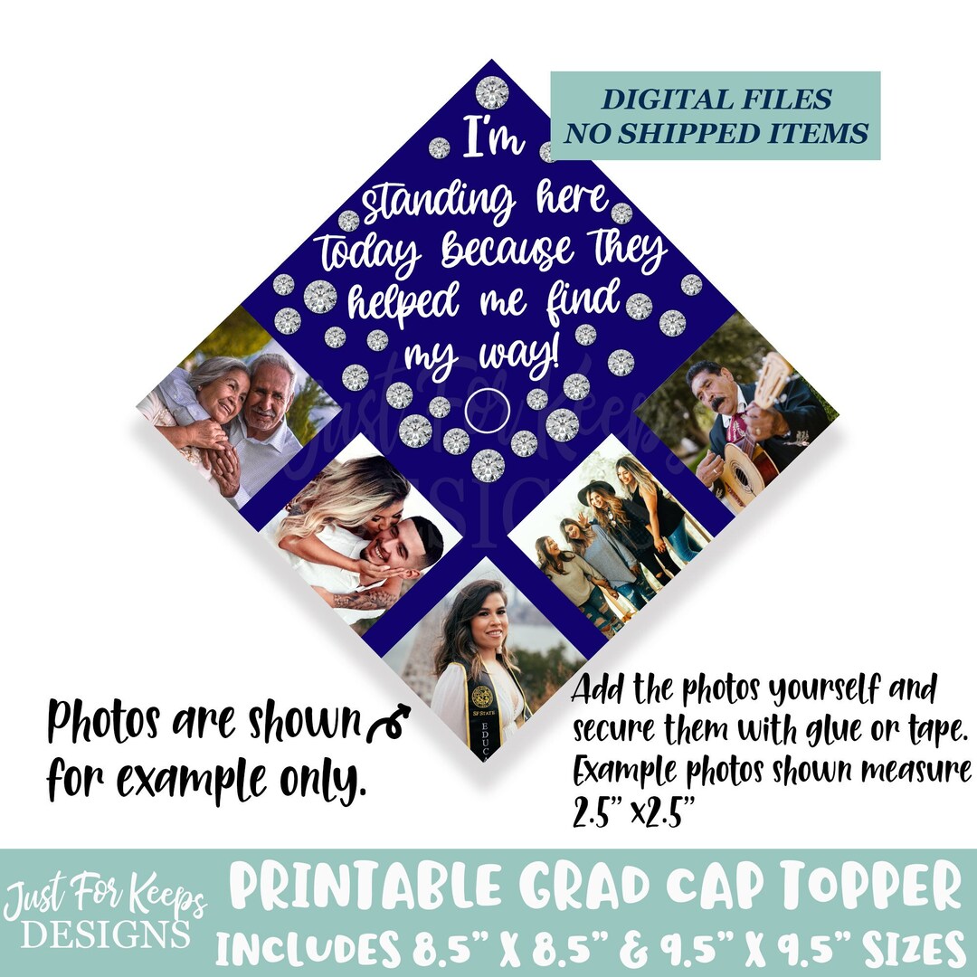 DIY Photo Grad Cap Topper: Dedication Design (digital Download) - Etsy